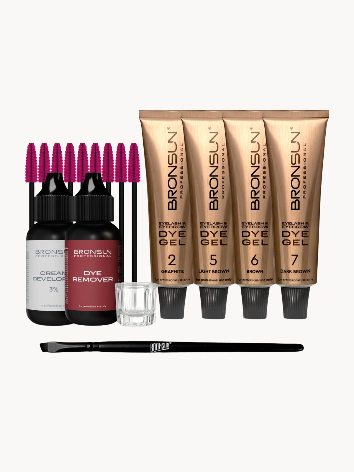 Краска для бровей и ресниц: набор красок, оксидант + ремувер