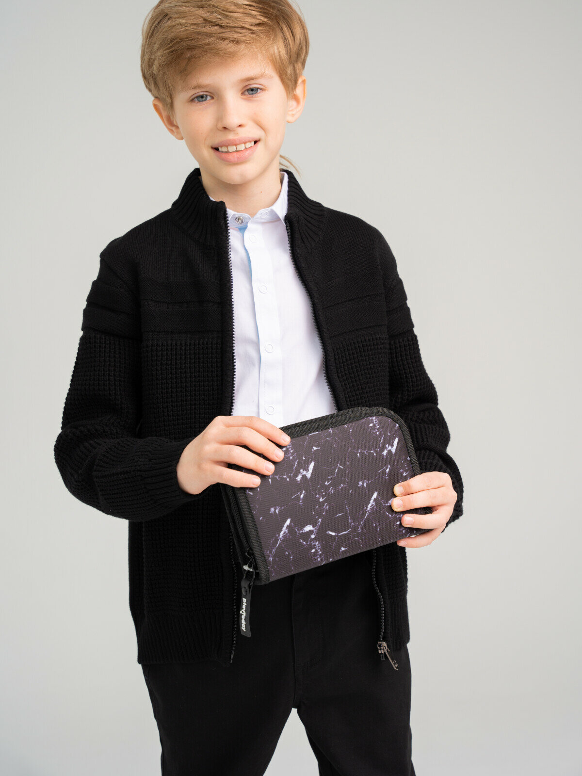 Пенал с наполнением для мальчика PlayToday, размер 20,5*13,5*4 см, черный