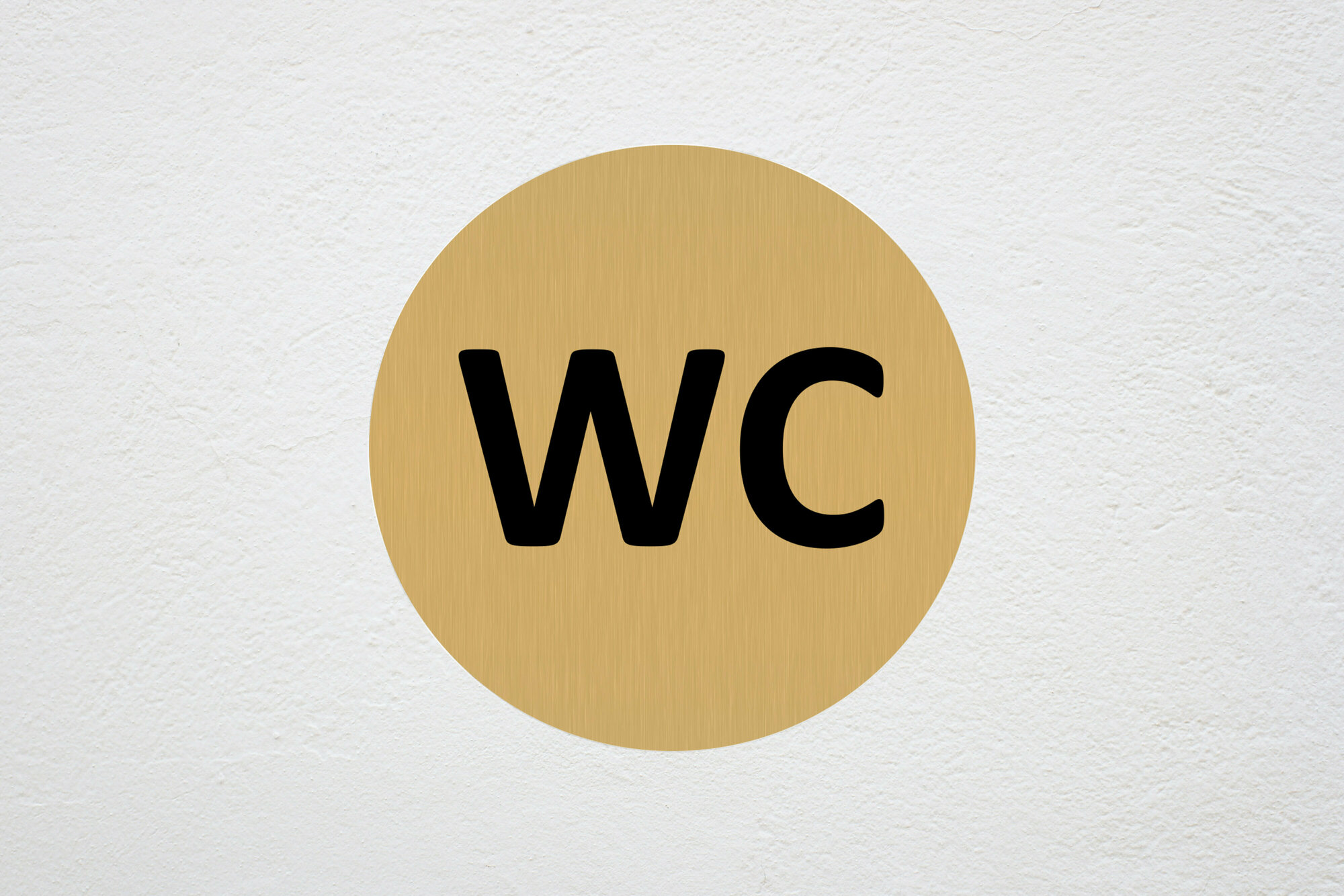 Табличка на дверь туалета WC диаметром 8,5 см / декоративная информационная табличка / 2шт