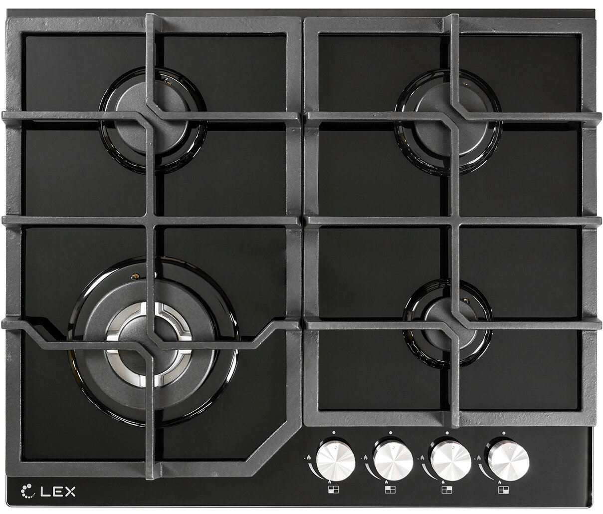 Газовая варочная поверхность Lex GVG 640-1 BL черный (chao000176)