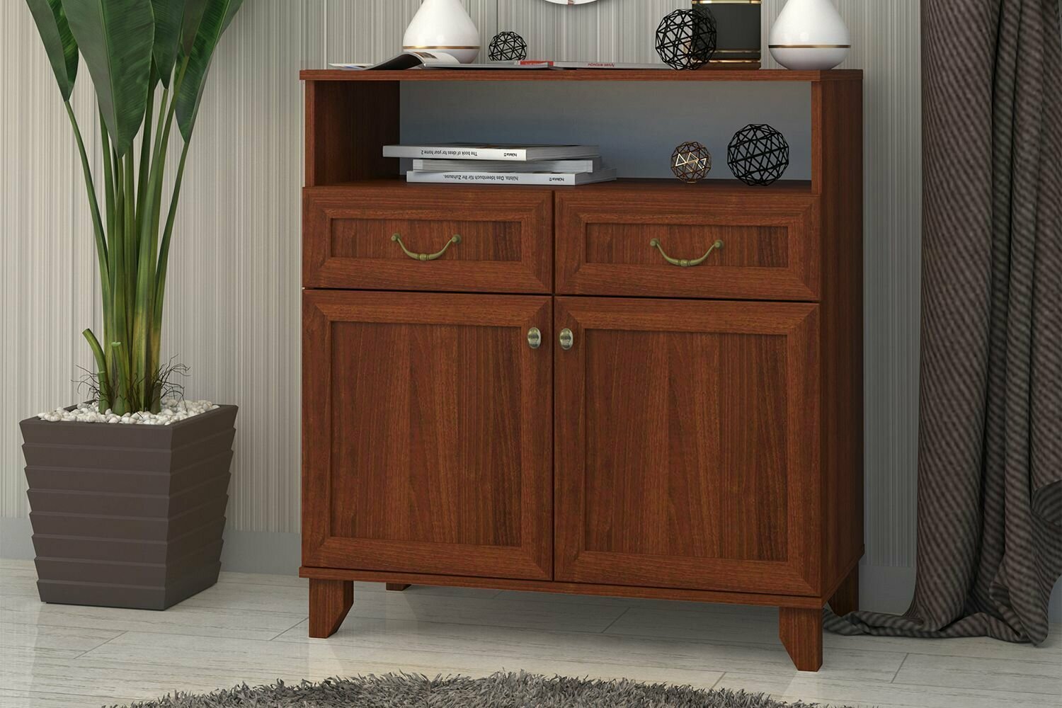 Комод Ренди 31М 80х40х90 ноче мария луиза, рамка квадро МДФ, ножка №3