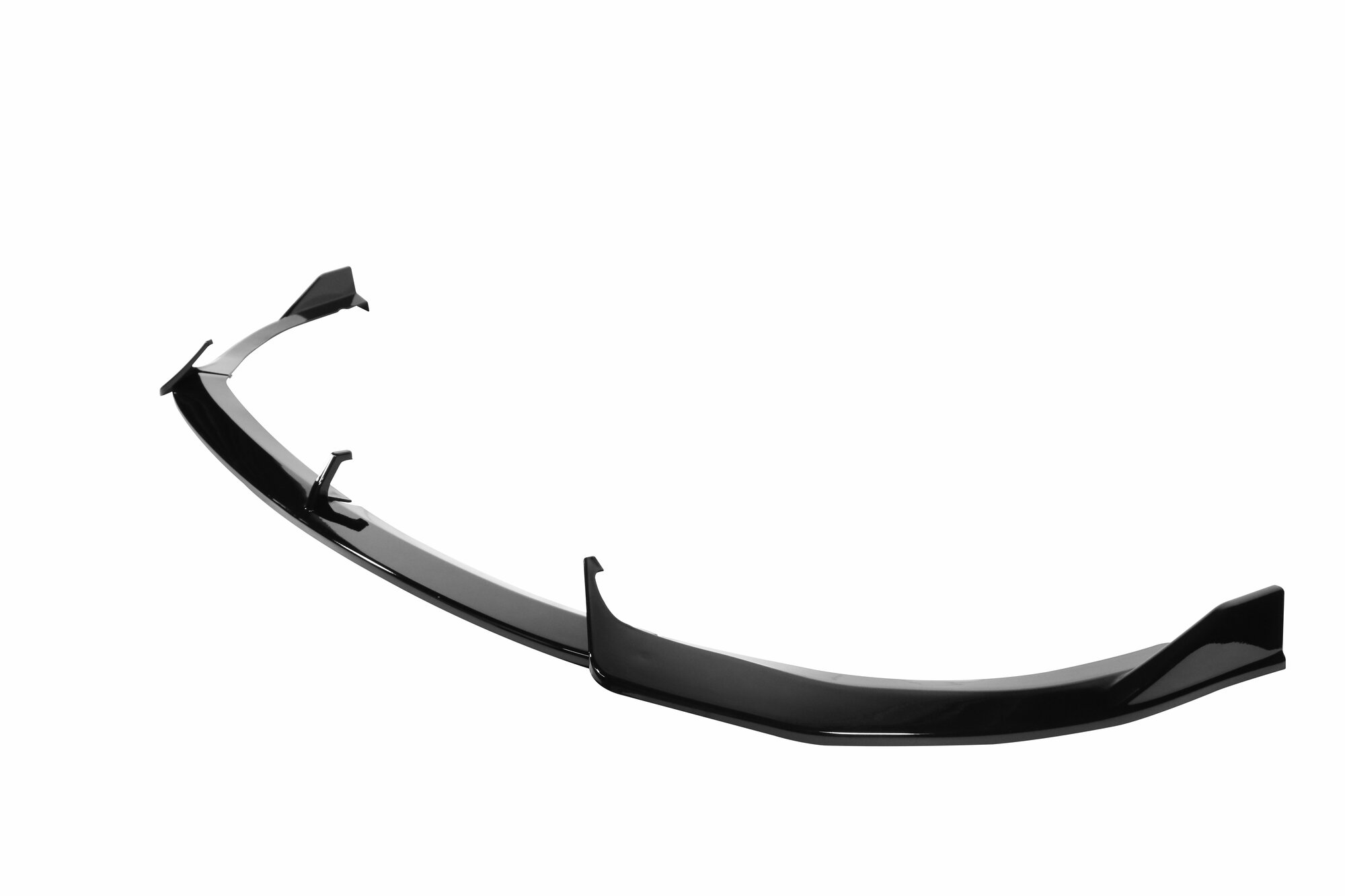 Губа сплиттер переднего бампера VW Golf 8 GTI / Rline 2021-2023 черный глянец