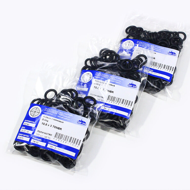 Кольца резиновые уплотнительные (O-ring) 10.8х3 70NBR (упаковка 100 шт. ±5%)