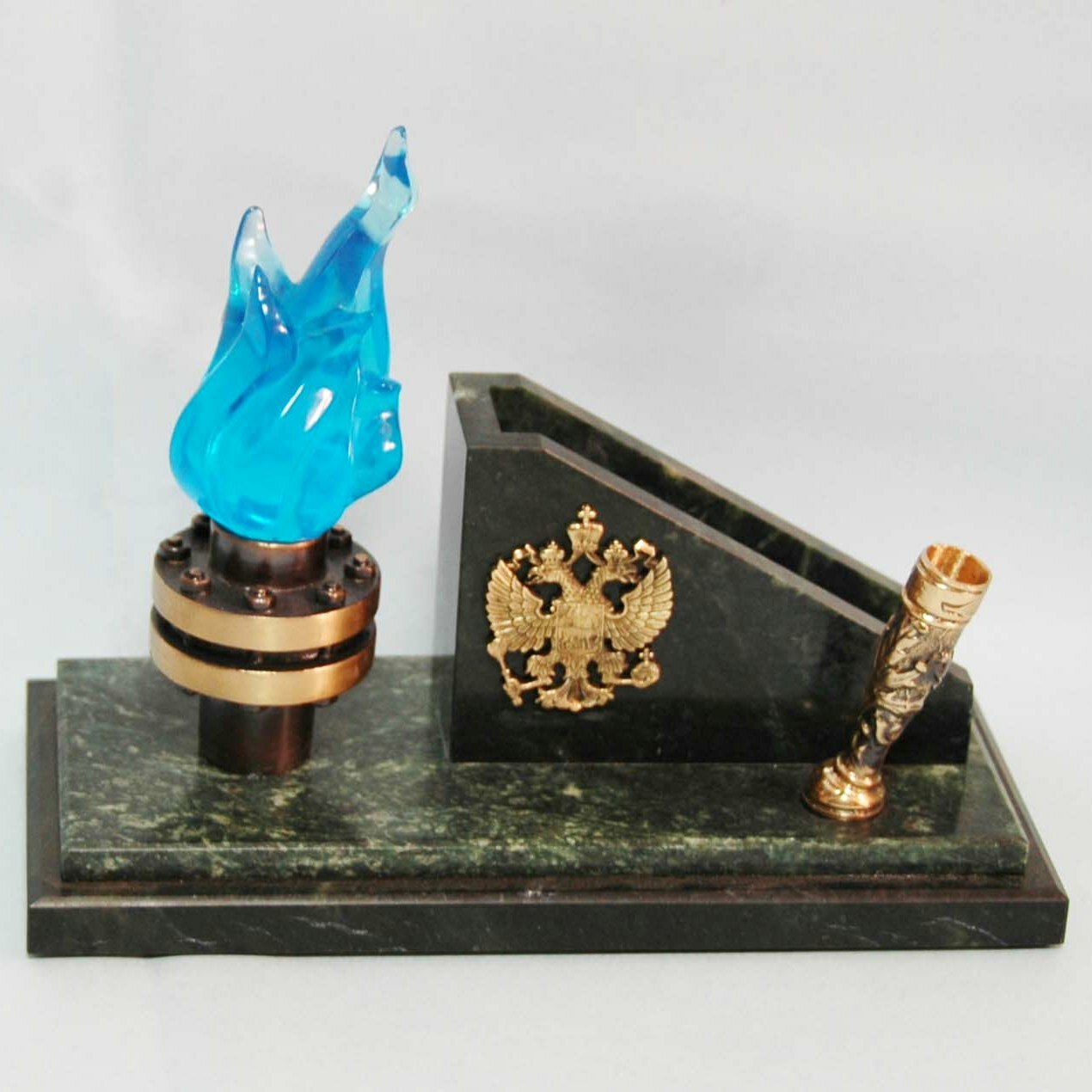 Бронзовая визитница Газовая промышленость