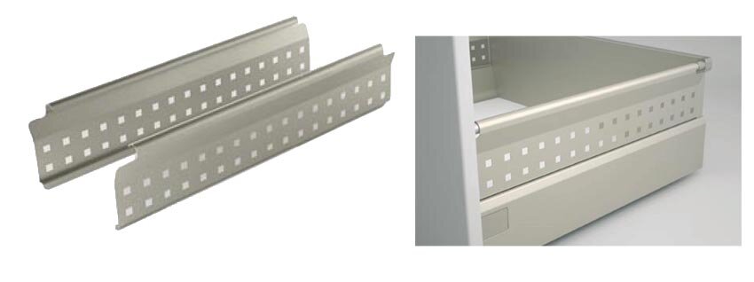 Бок. стенки (компл. 2 шт.) для ящика TEN H200 c рейлингом 450 шамп.