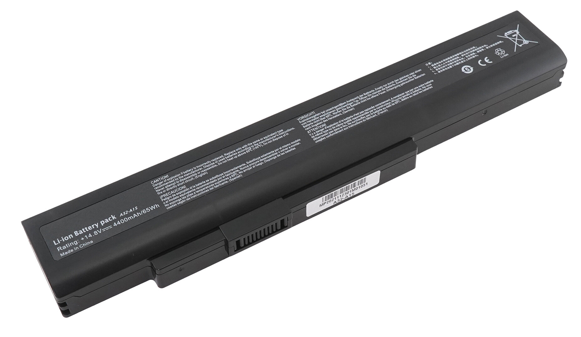 Аккумулятор A32-A15, A41-A15, A42-A15 для MSI A6400, CR640, CX640, Fujitsu Siemens Lifebook NH532 (14.8V 4400mAh)