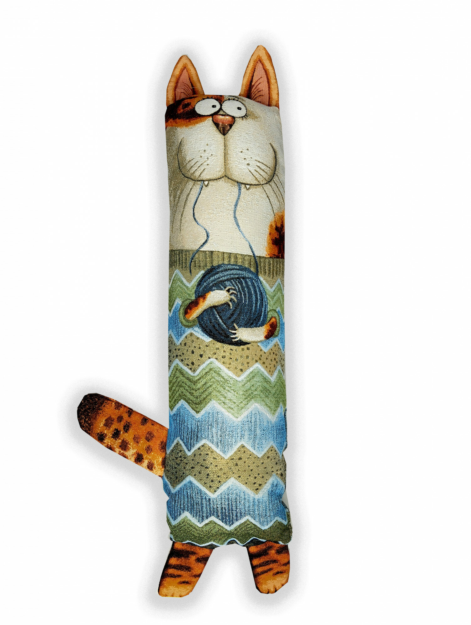 Подушка-игрушка Гобеленовая "Котофеич" 78х21 Для Интерьера Декоративная