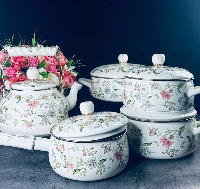 Набор эмалированной посуды из 10 предметов MAGNOLIA Эмаль 776-065 118-776-065