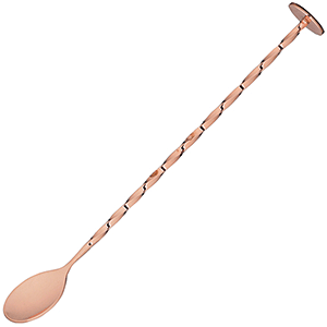 Ложка барменская "Пробар" L-26см с мадлером медное покрытие