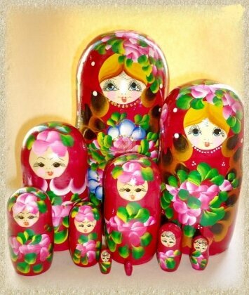 Матрешка 10 в 1(расписная)большая РНИ