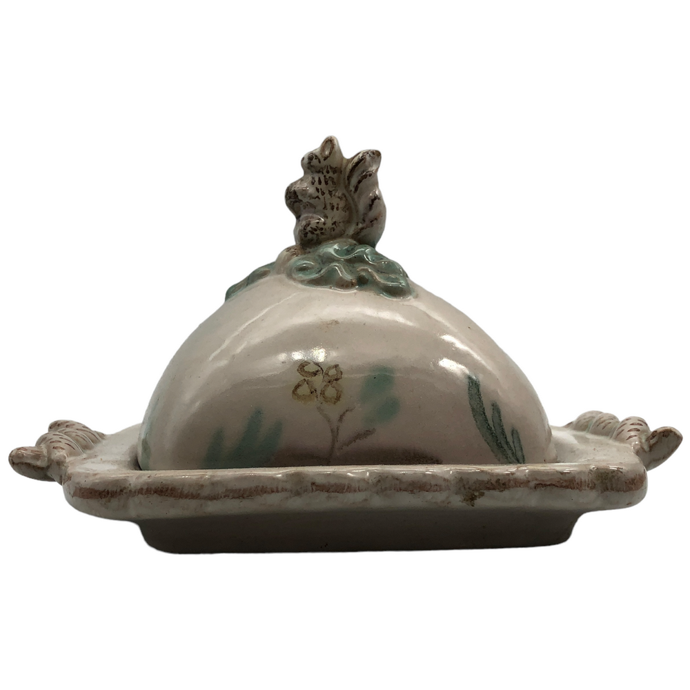 Фарфоровая масленка "Белочка" 1920-1930 гг, СССР