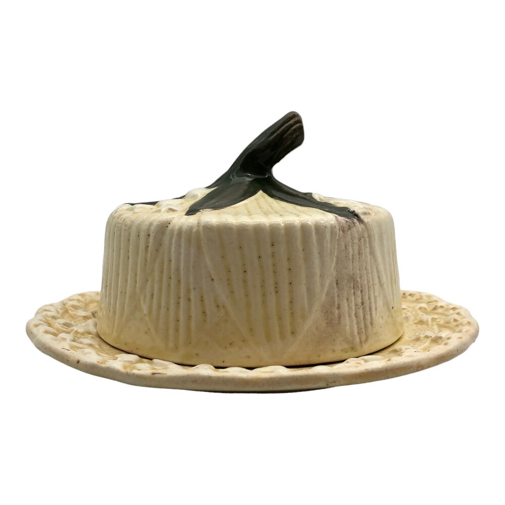 Фарфоровая масленка "Тыква" 1889-1917 гг, Кузнецов, Российская Империя