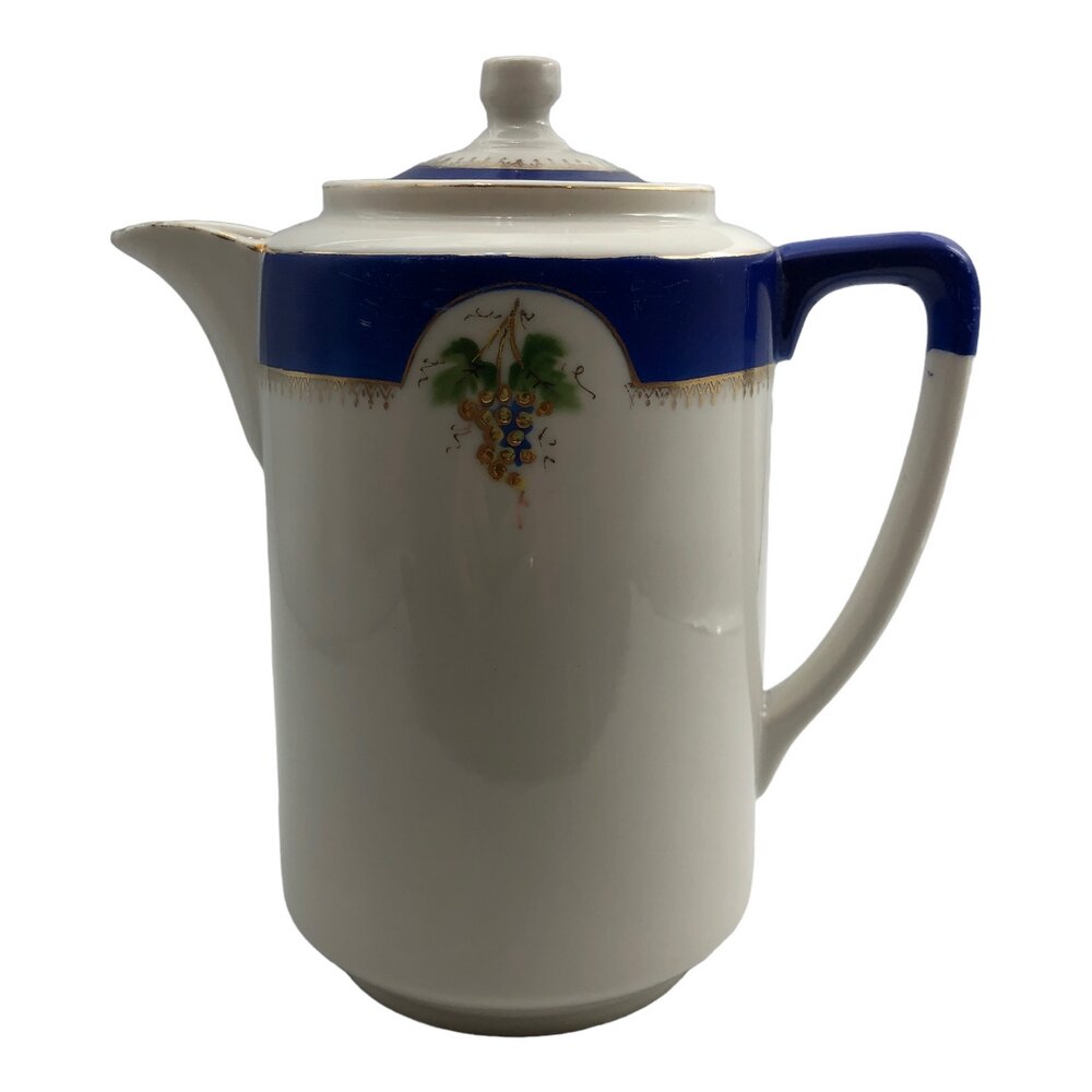 Фарфоровый кофейник "Виноград" 1917-1940 гг, Дмитровский ФЗ в Вербилках, СССР