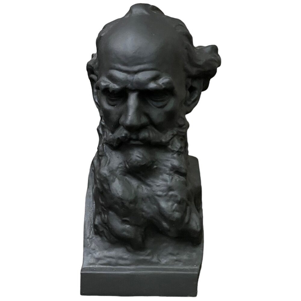 Силуминовый бюст "Л. Н. Толстой" 1960-1970 гг. Автор Арапов, СССР