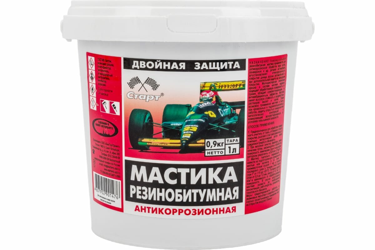 Старт Мастика резинобитумная 1 л пэ 4607952901476