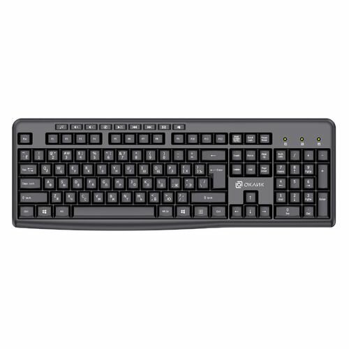 Клавиатура Oklick K225W, USB, Радиоканал, черный [1875232]
