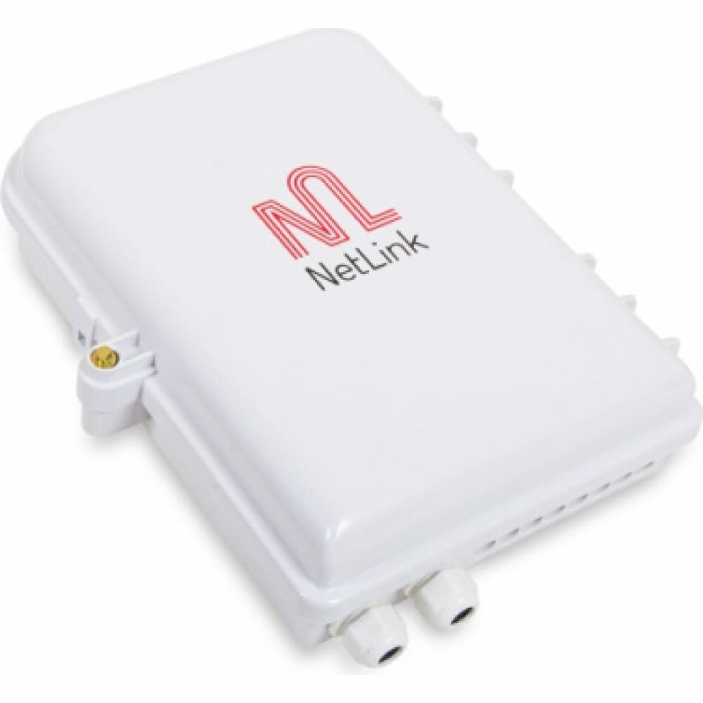 Проходной настенный бокс Netlink FTTH-16 внешний, герметичный УТ000001710, откидной сплайс-кассетой