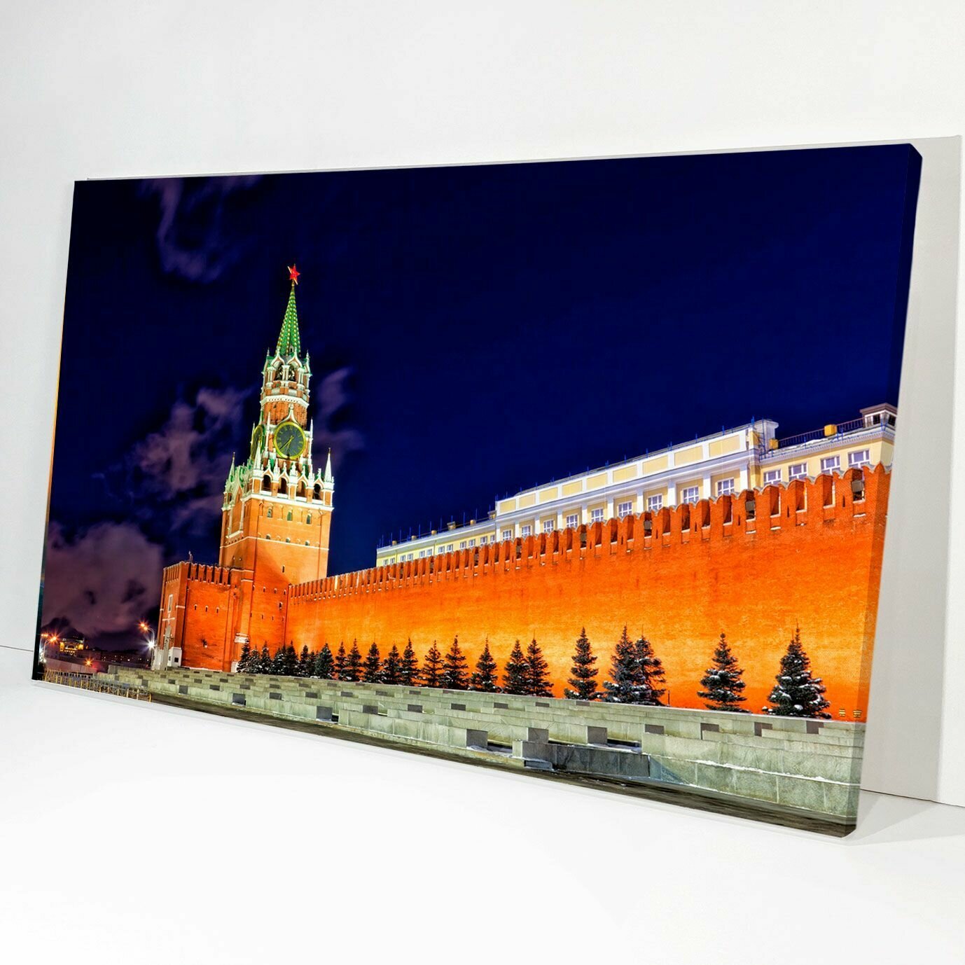 Картина Московский Кремль, Красная площадь на холсте 50х70см