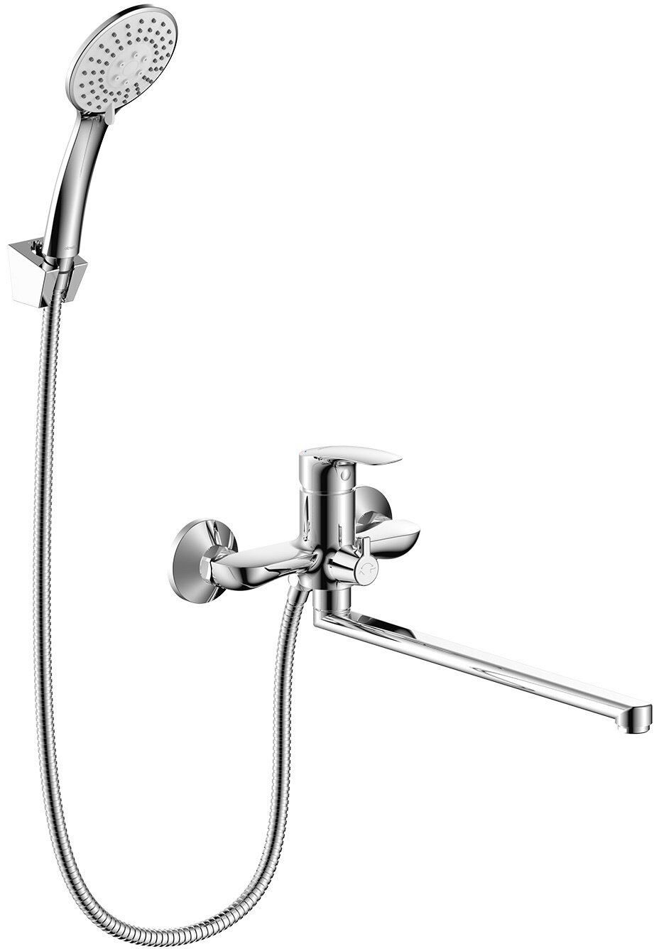 Смеситель для ванны однор MILARDO Rora RORSB00M10 длинный излив