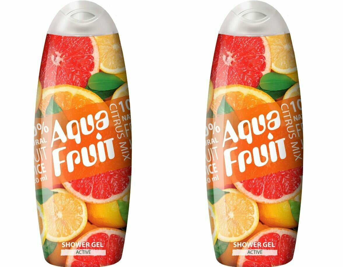 Гель для душа, Aquafruit, аctive, 420 мл, 2 шт