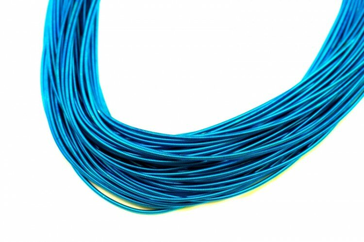 Канитель жесткая 1,0мм, цвет аквамарин, 49-079, 5г (около 1,2м)