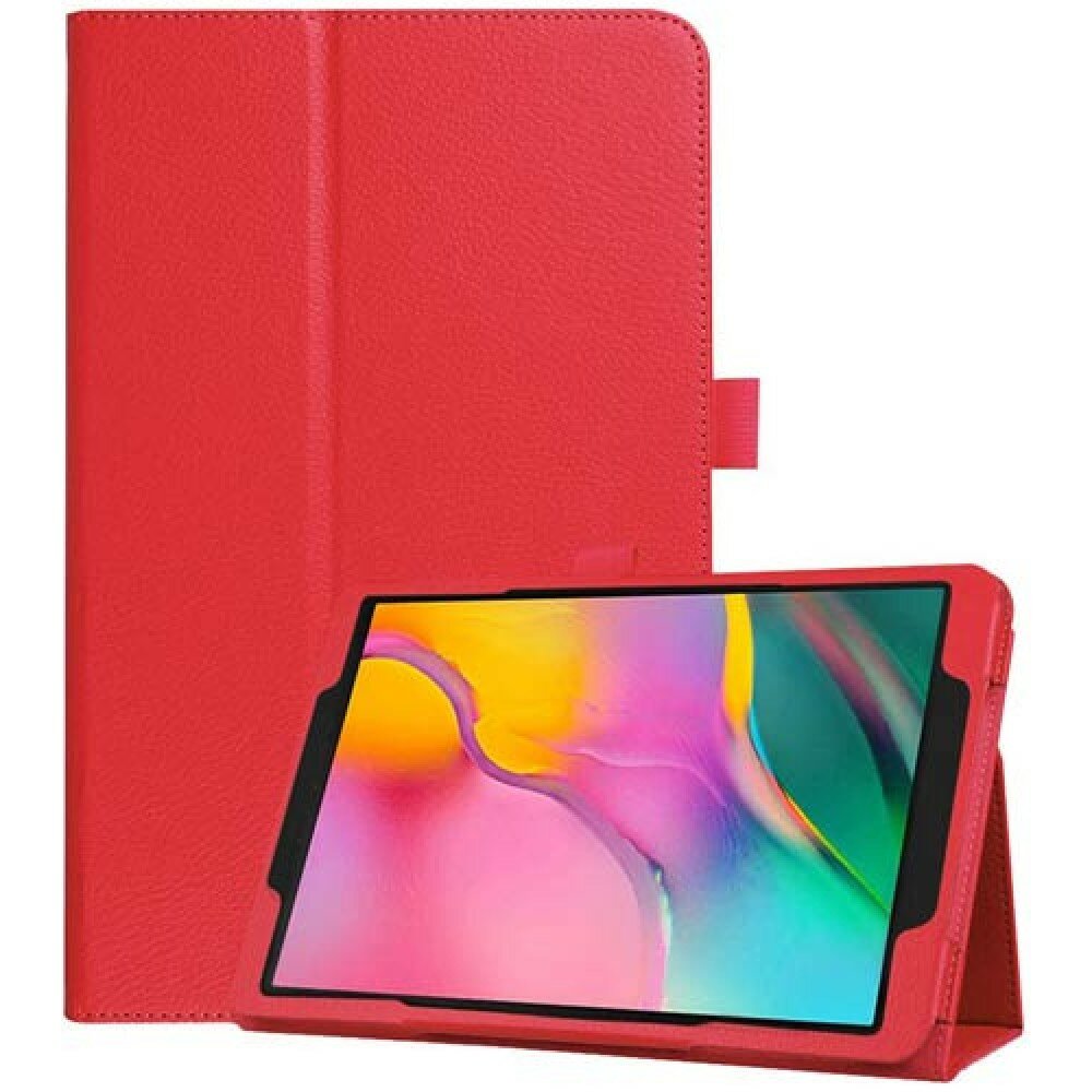 Чехол-обложка MyPads Eclissi di lusso для Asus ZenPad 8 Z380C/Z380KL из импортной кожи с мульти-подставкой в красном цвете