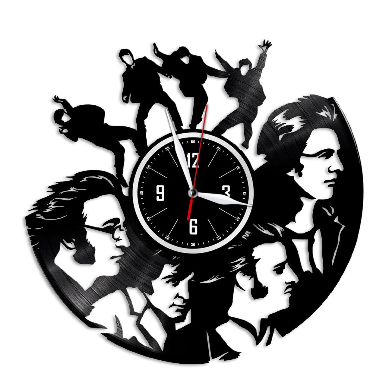 The Beatles - настенные часы из виниловой пластинки