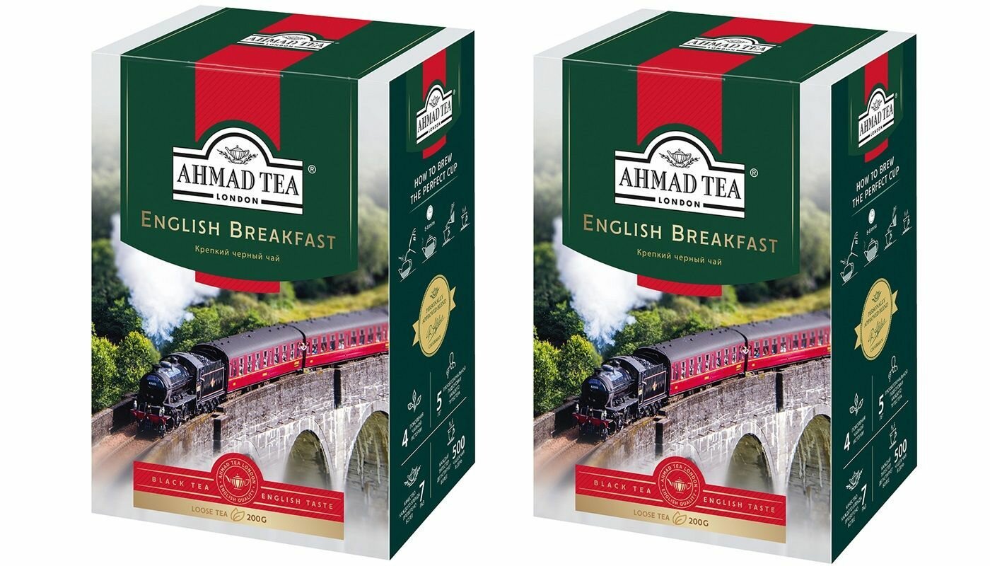 Ahmad Tea Чай черный English Breakfast, 200 г, 2 штуки