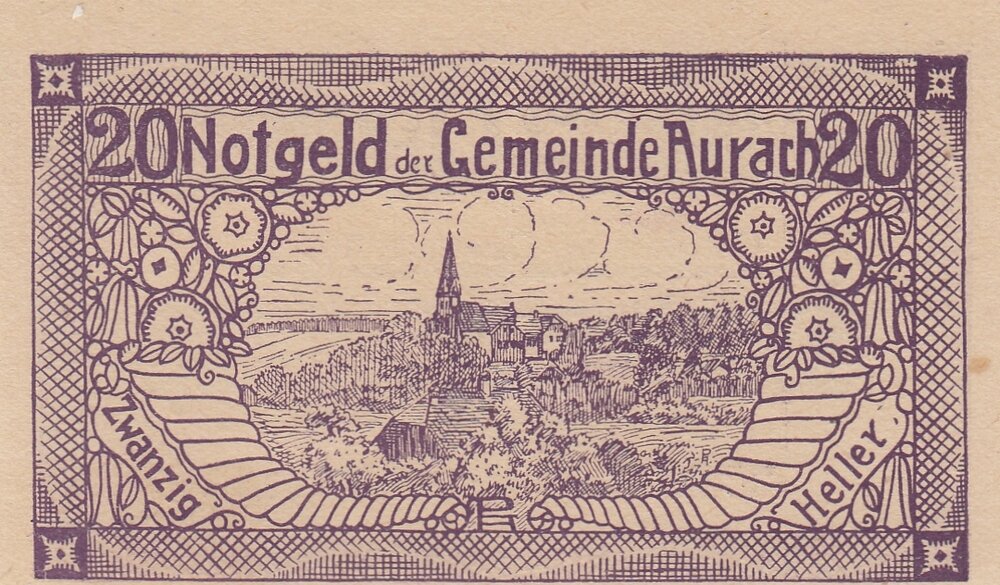 Австрия, Аурах 20 геллеров 1920 г. (№1)
