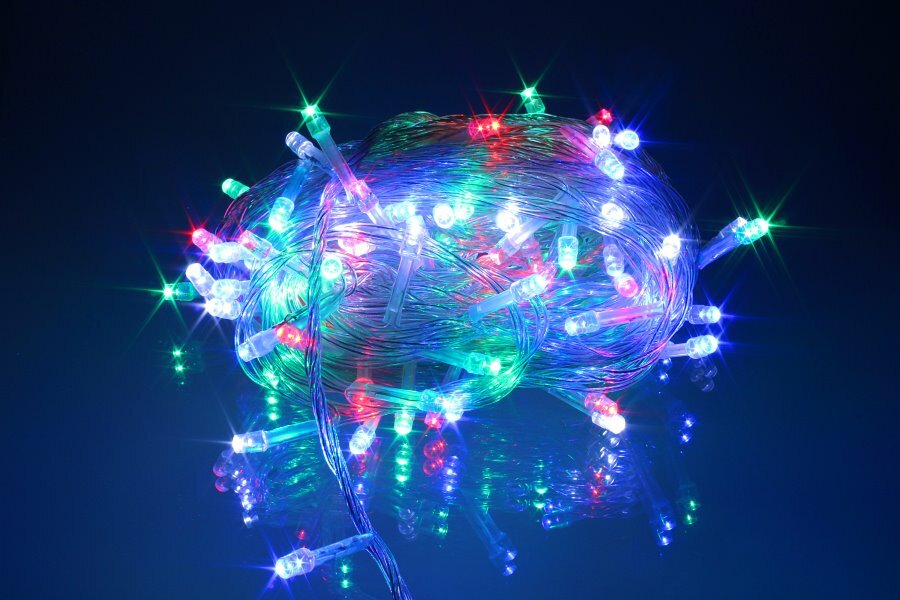 Гирлянда "Бюджет"100 СВД, цветная, 10 метров смена режимов