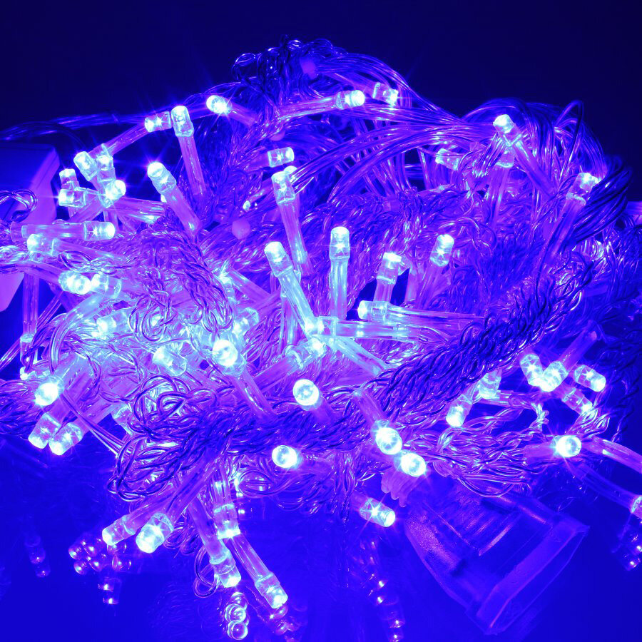 Гирлянда 120 СВД, штора, 1,7х1,8м, синий цвет