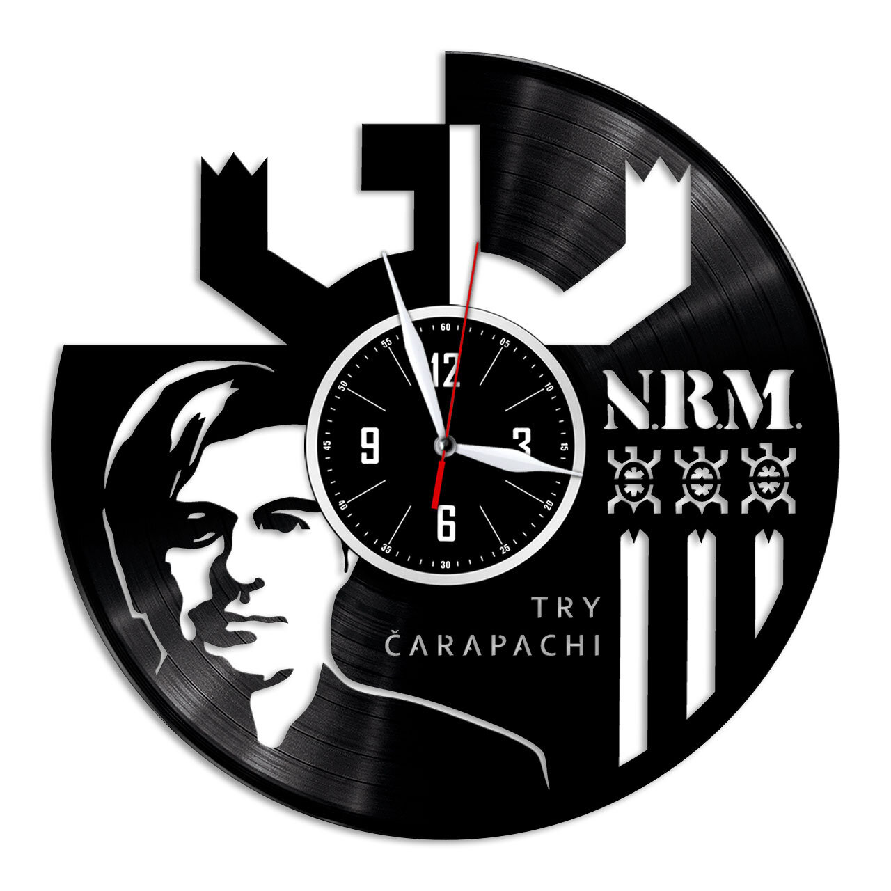 NRM - настенные часы из виниловой пластинки, диаметр 30 см, VinylLab