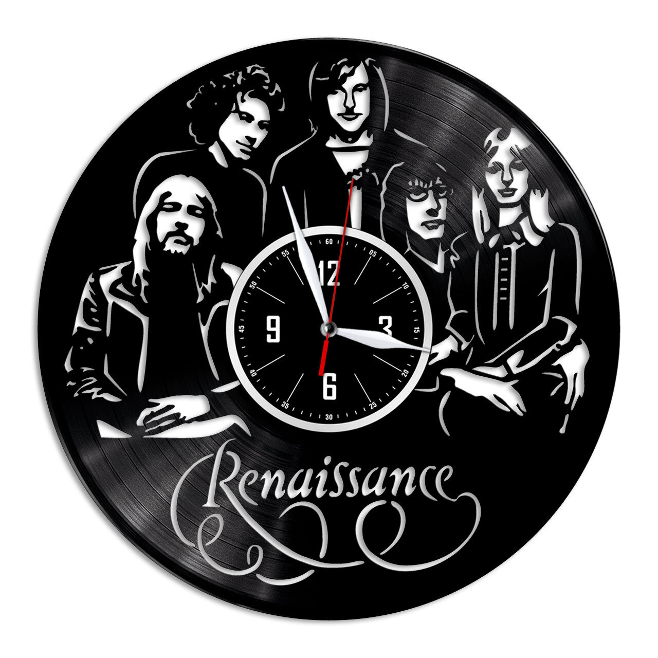 Renaissance - настенные часы из виниловой пластинки, диаметр 30 см