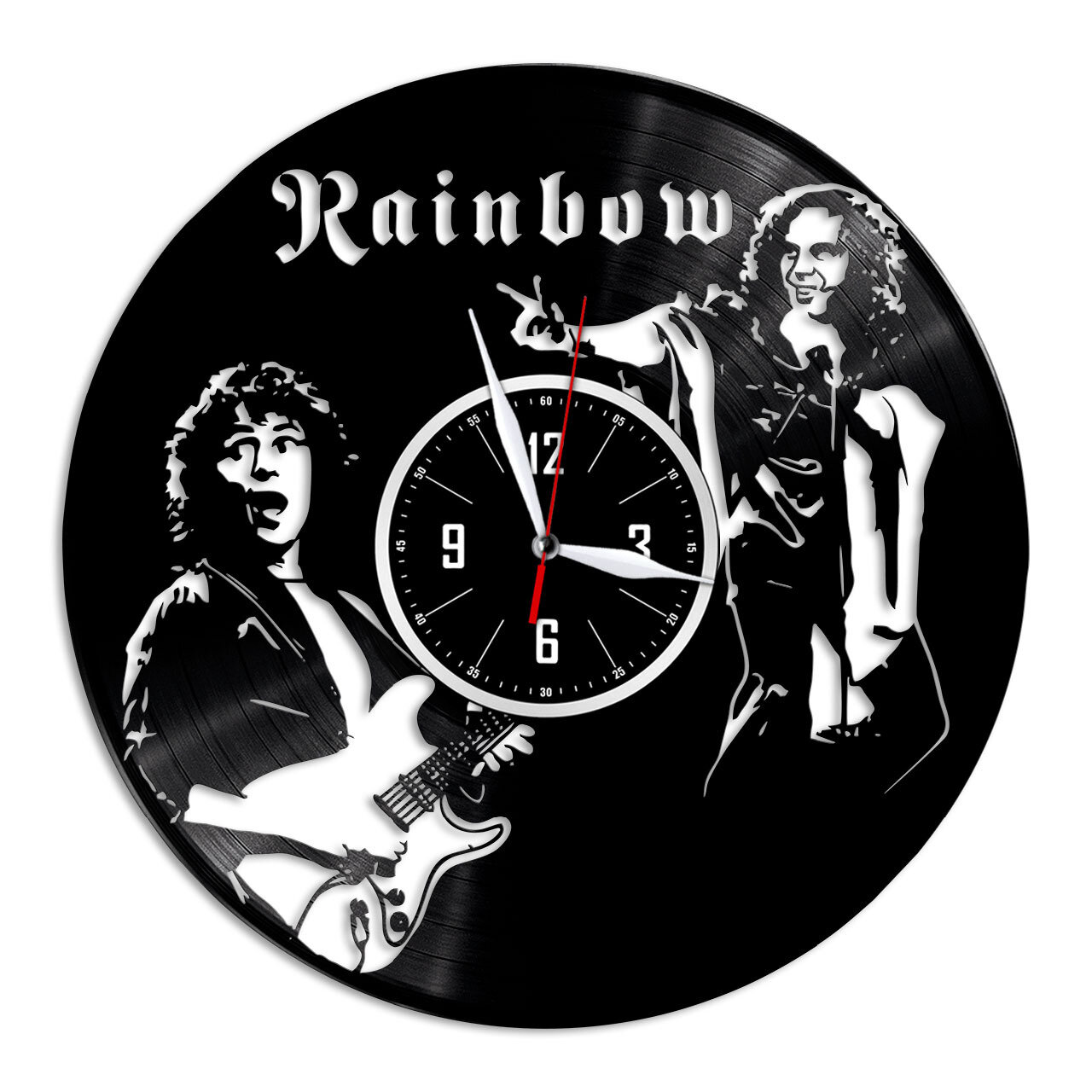 Rainbow - настенные часы из виниловой пластинки