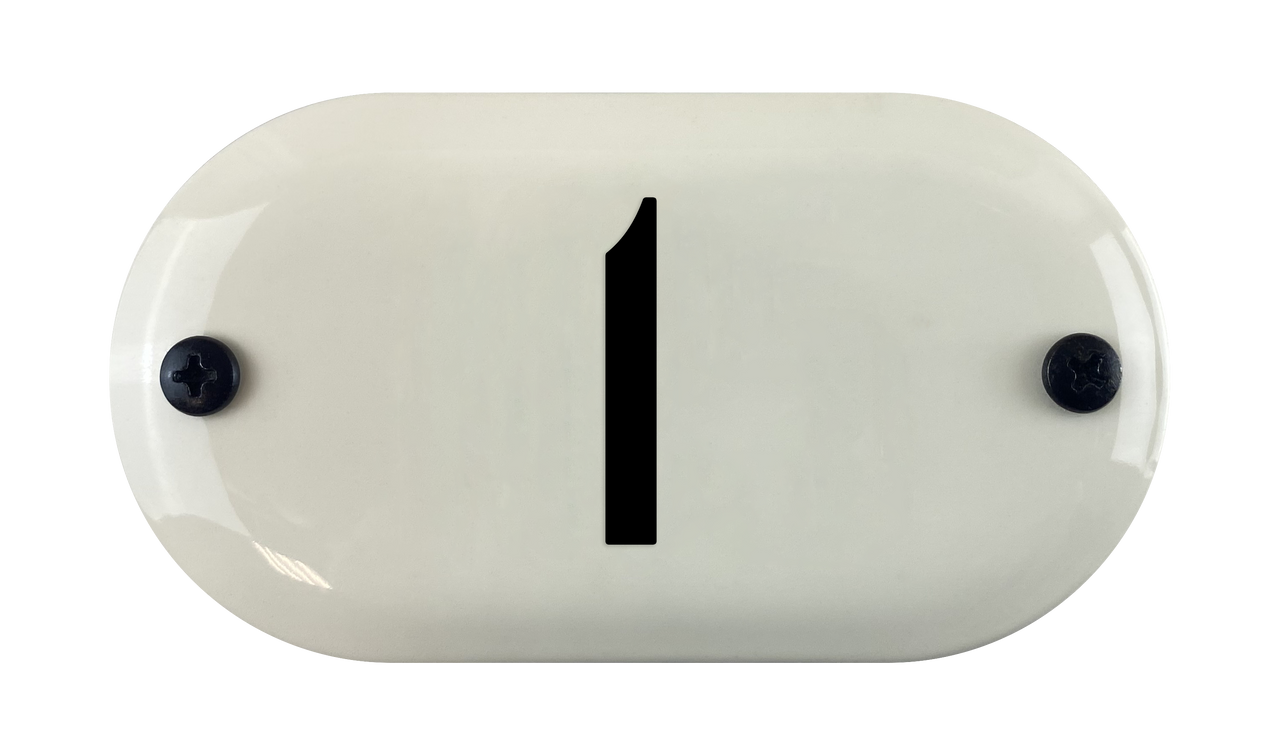 Номер на дверь "1" Ретро, из стали, 6х11 см, самоклеющийся, эмалированный. Все цифры в наличии.