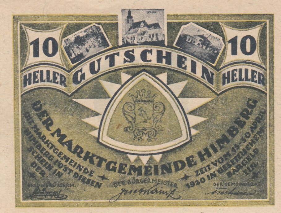 Австрия, Химберг 10 геллеров 1914-1920 гг. (№4)