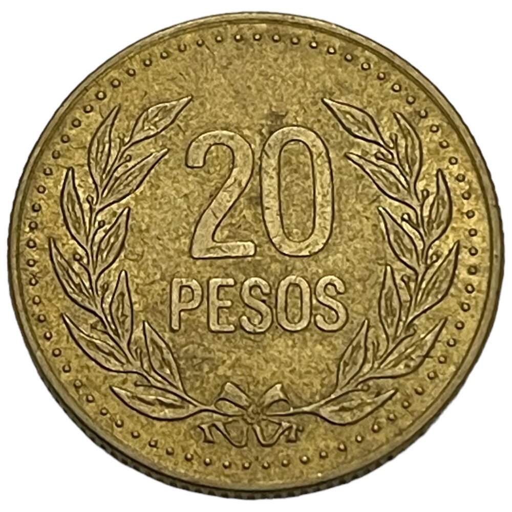 Колумбия 20 песо 1992 г.