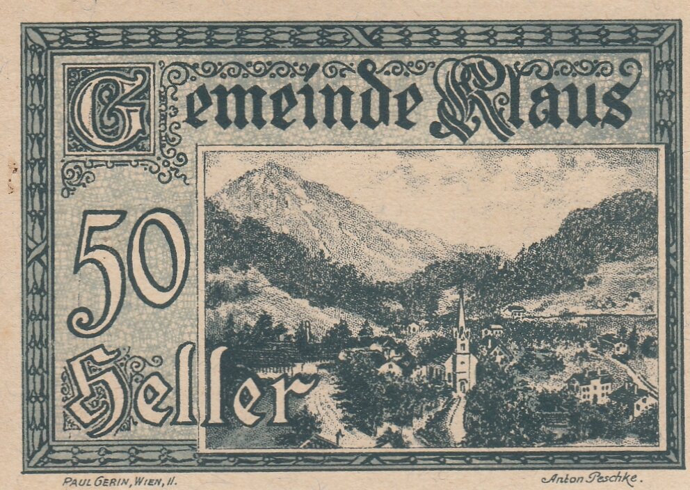 Австрия, Клаус 50 геллеров 1920 г. (№1)