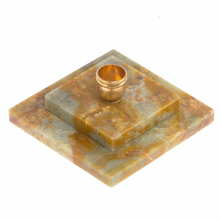 Подсвечник церковный из офиокальцита 4,5х2,5 см 126060