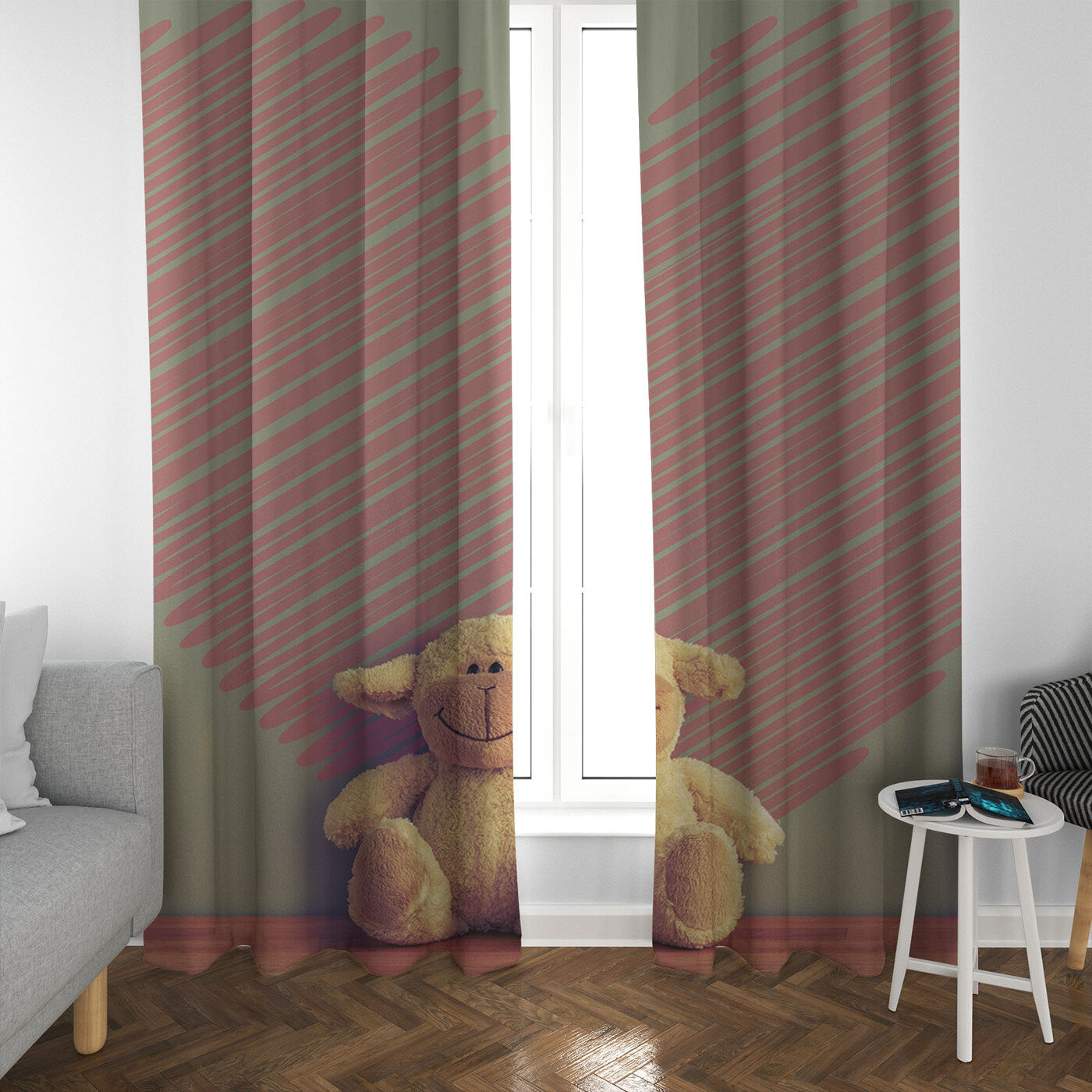 Фотошторы из габардина, 290х260см