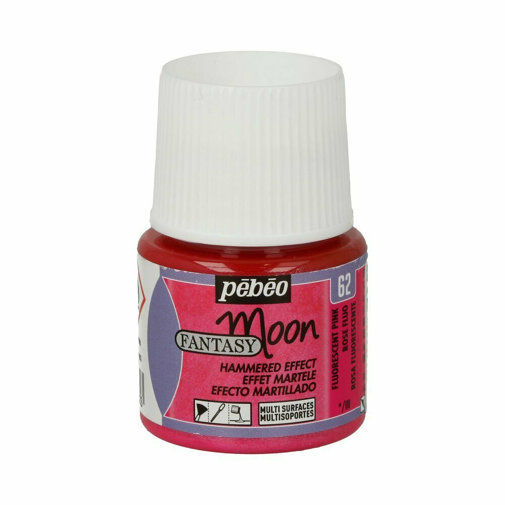 Краски по стеклу и керамике "PEBEO" Краска Fantasy Moon с фактурным эффектом 45 мл 167062 флуоресцентный розовый
