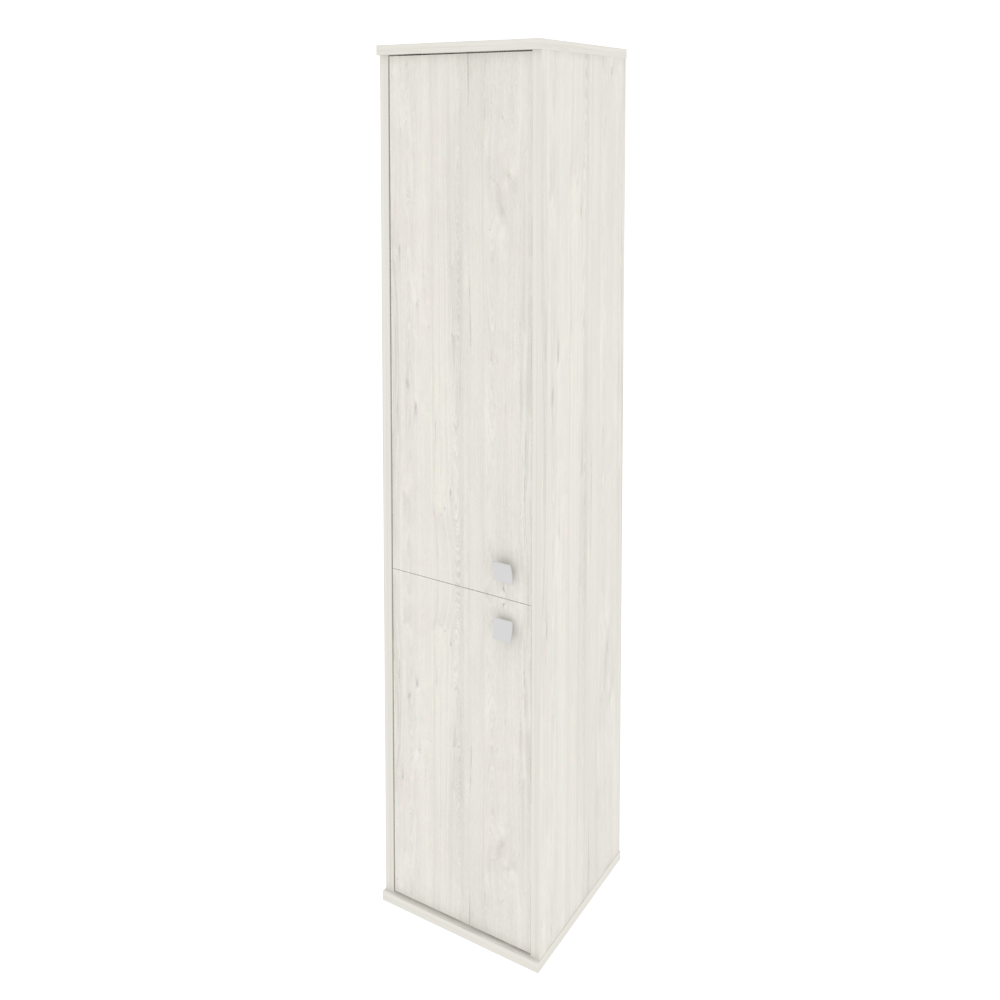 Шкаф высокий узкий левый (низкая дверь ЛДСП, средняя дверь ЛДСП) Стайл/Style Riva Л. СУ-1.3 (L) Дуб Наварра 412*410*1980