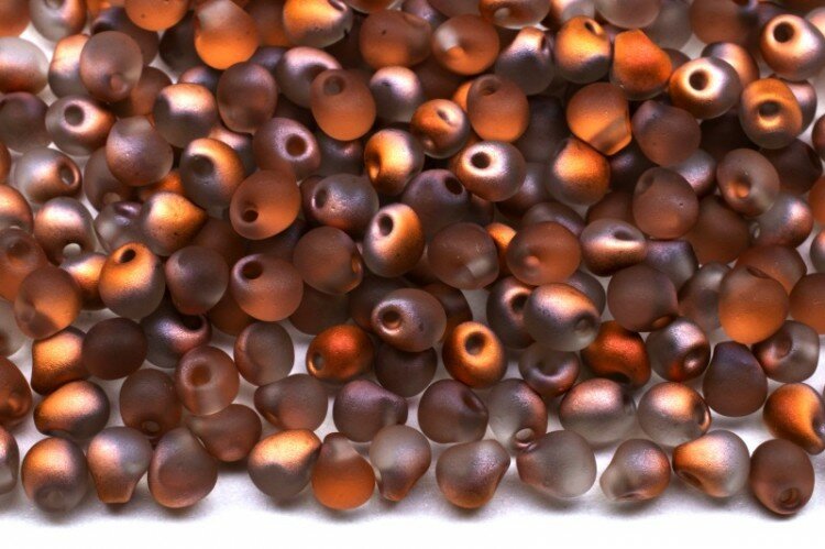 Бисер MIYUKI Drops 3,4мм #55027 Crystal Sunset, матовый непрозрачный, 10 грамм