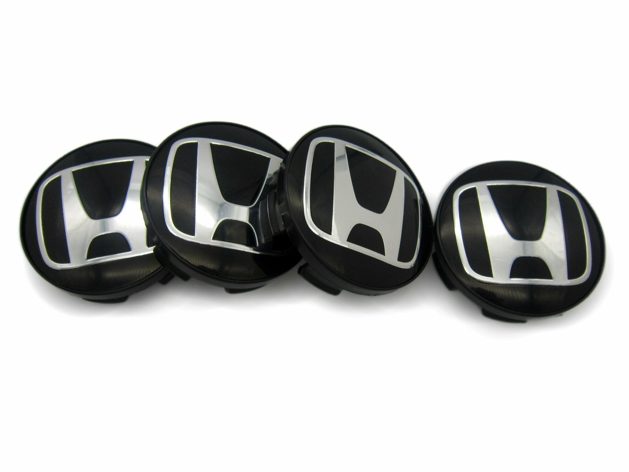 Колпачки, заглушки на литые диски СКАД Хонда черный, 56/51/12 мм, 4 шт.