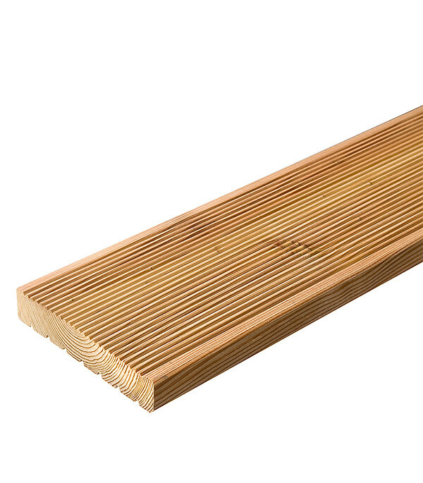 Доска террасная 27х143х4000 мм лиственница сорт АВ S раб.=0,572 кв. м