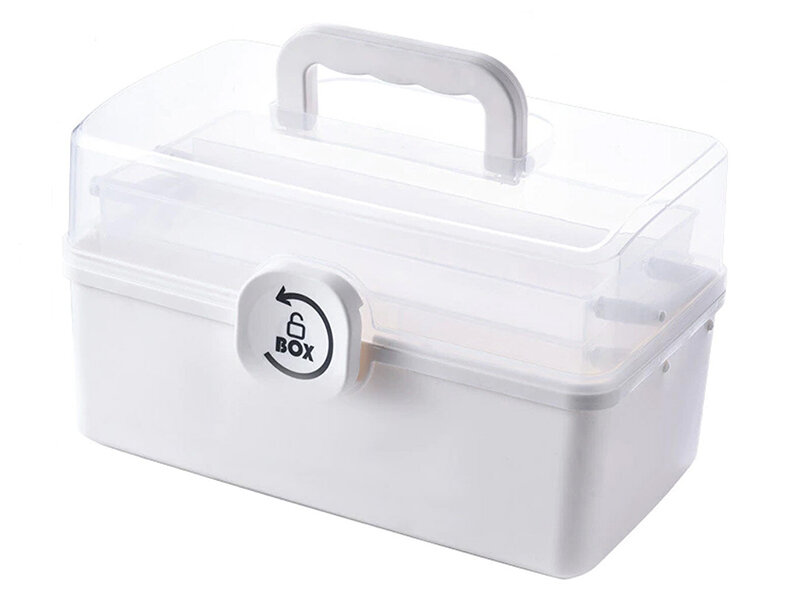 Аптечка домашняя органайзер для хранения универсальный размер MAXI 34,2х21,9х22,6 см, DASWERK, 608475