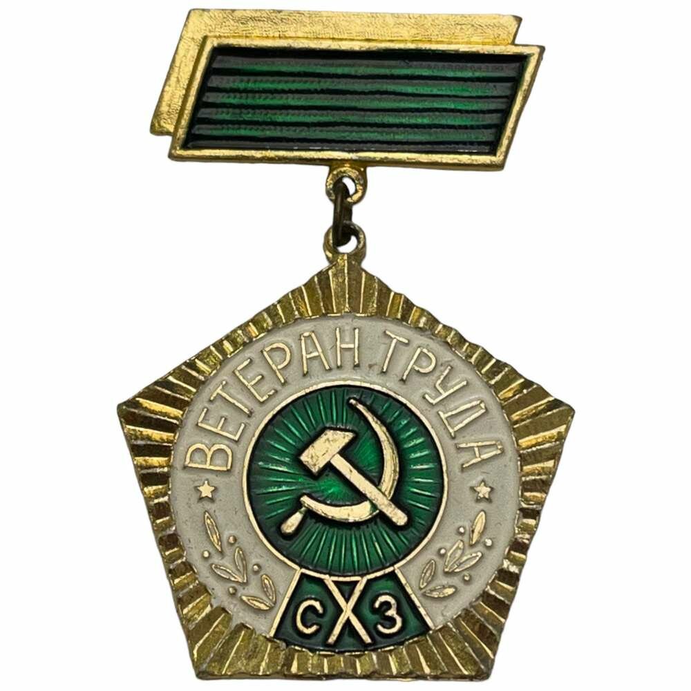 Знак "Ветеран труда СХЗ" (Стерлитамакский химический завод) СССР 1971-1980 гг.
