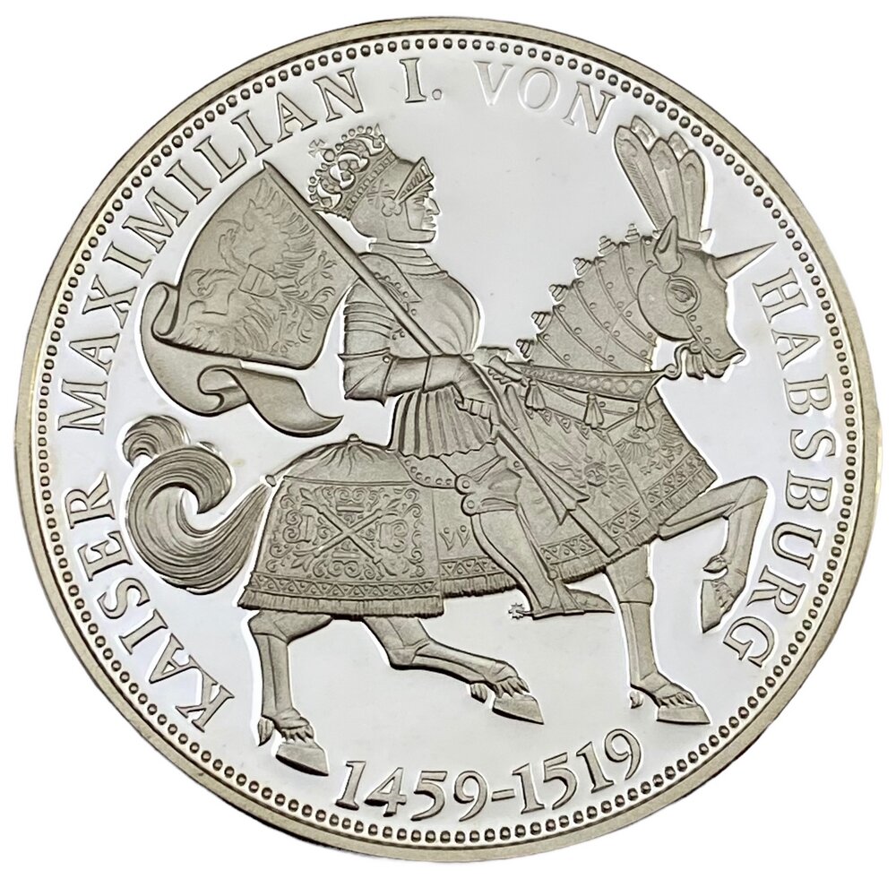 Германия, настольная медаль "Кайзеры и короли Германии. Максимилиан I" (сертификат №4838) 1992 г.