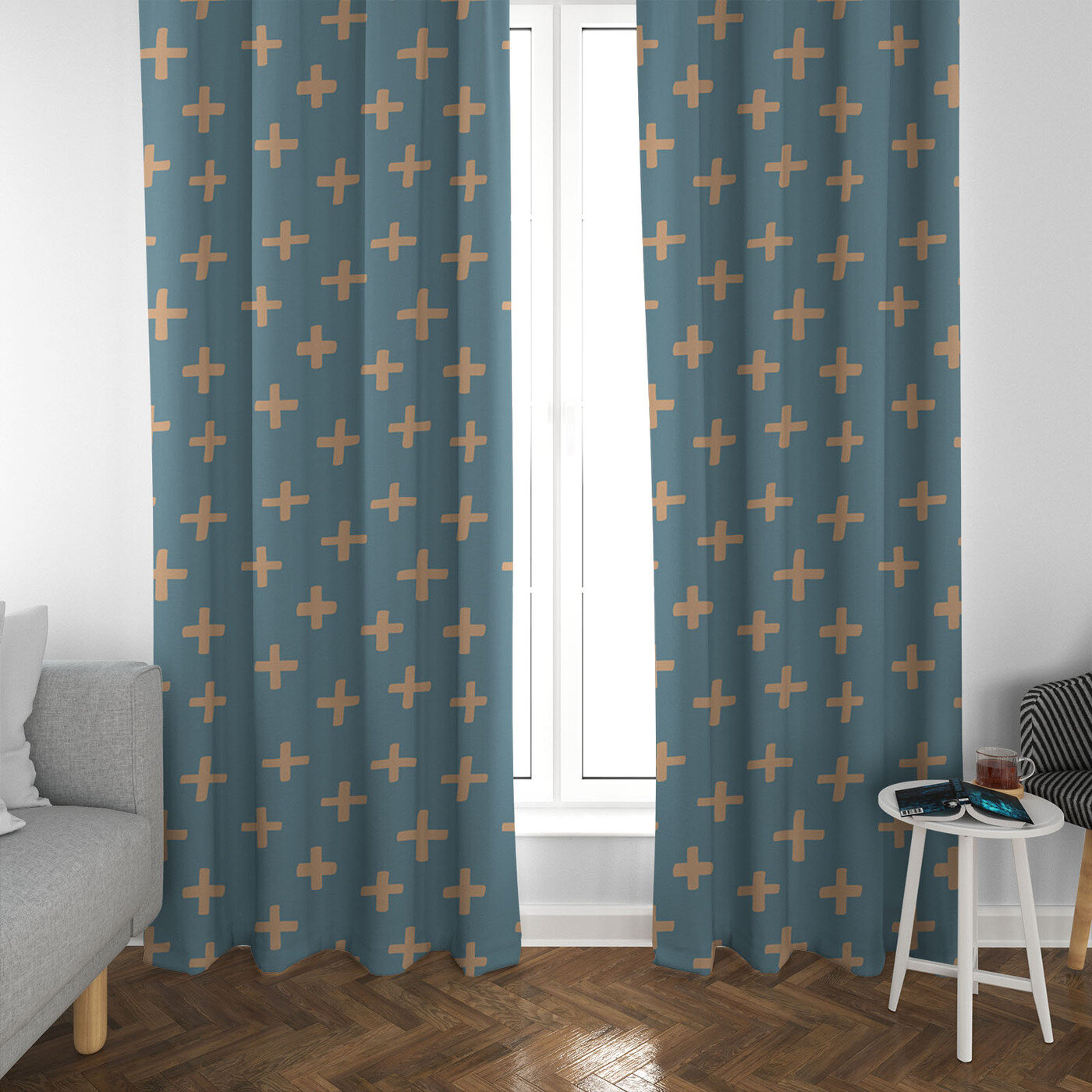 Фотошторы из габардина, 290х260см