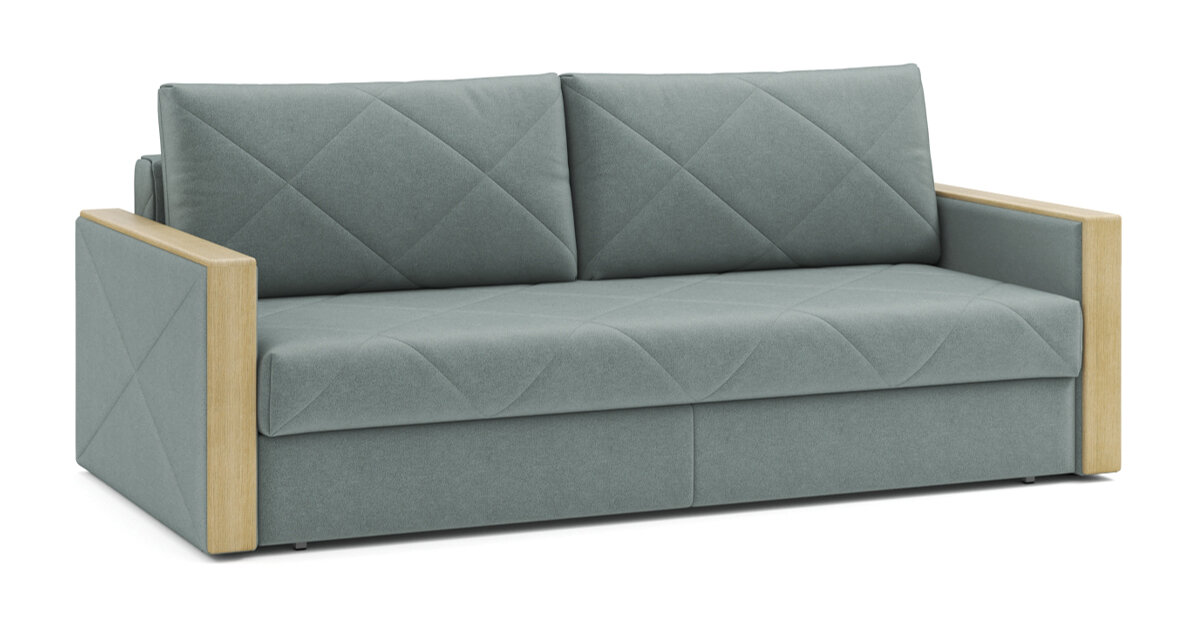 Прямой диван Цвет Диванов Мюнхен NEXT 22 декор дуб каньон, темно-бирюзовый